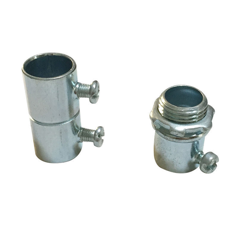 4 Inch EMT Coupling Electro Galvanized Blue Silver Color Plated UL Listed