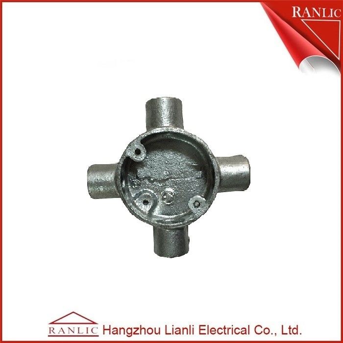Circular Malleable Iron Four Way Junction Box / Electrical Terminal Box ...