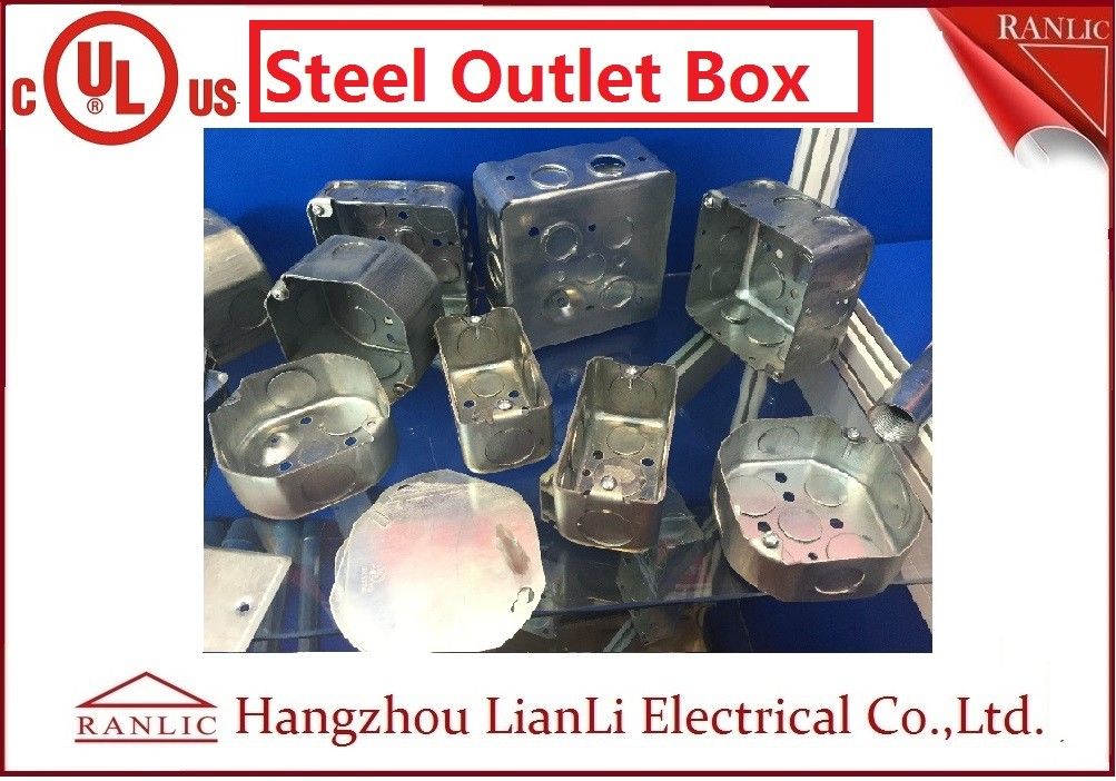 Custom 1mm 1.6mm Square Conduit Box Metal Electrical Boxes UL Listed