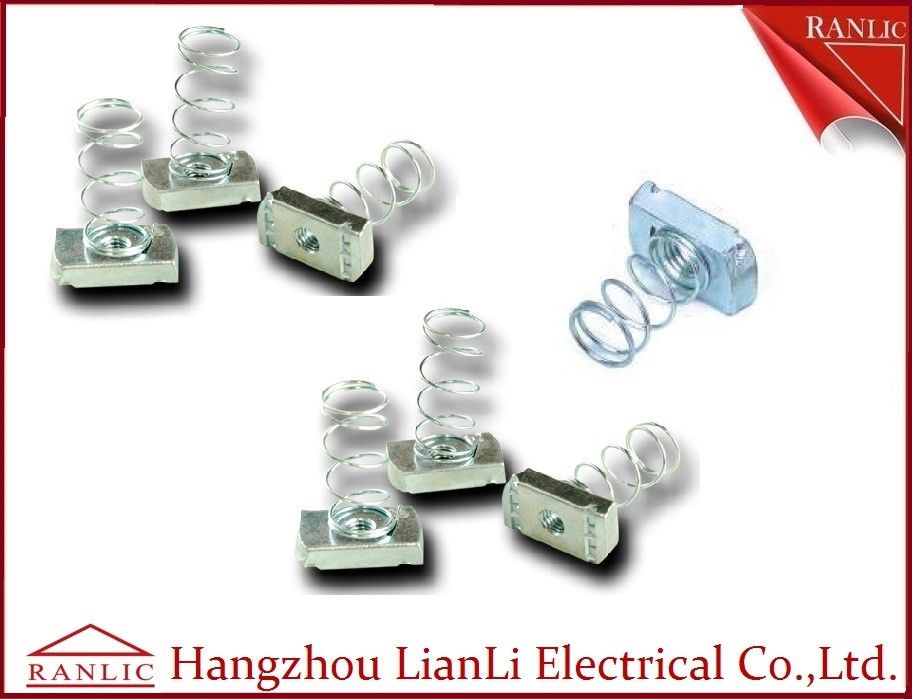OEM M6 M12 Electro Galvanized Long / Short Spring Nut For C Channel ...