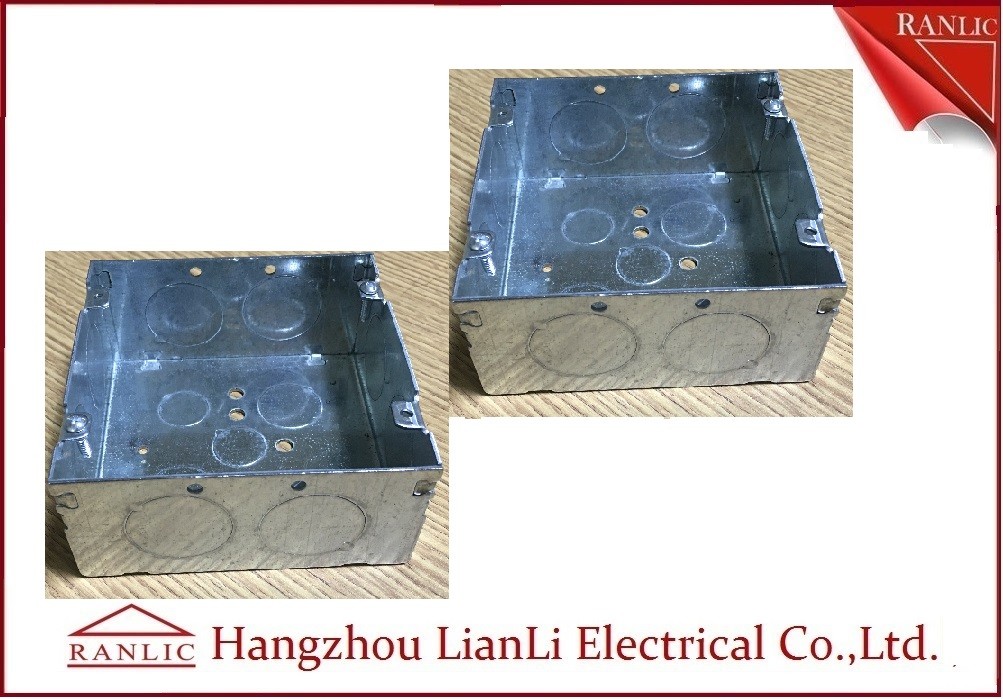 Hot Dip Metal Conduit Box , Metallic Galvanized 5" * 5" Steel Outlet Box