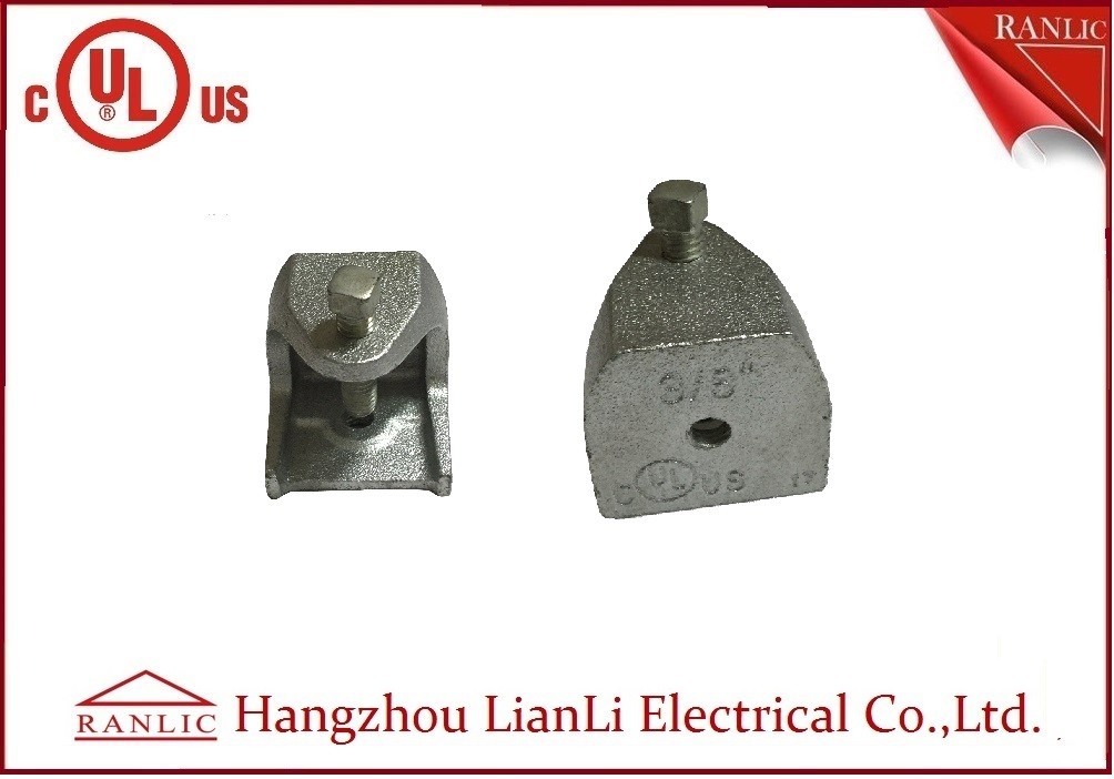 3/8" 1/2" Malleable Iron Beam Clamp WIth Square Head Screw / NPT Thread ...