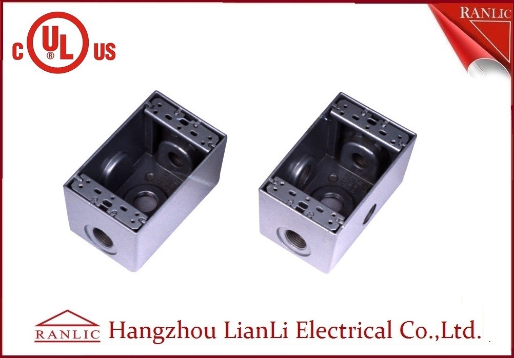 1/2" 3/4" Two Gang Electrical Box Waterproof Terminal Box Powder Coated ...