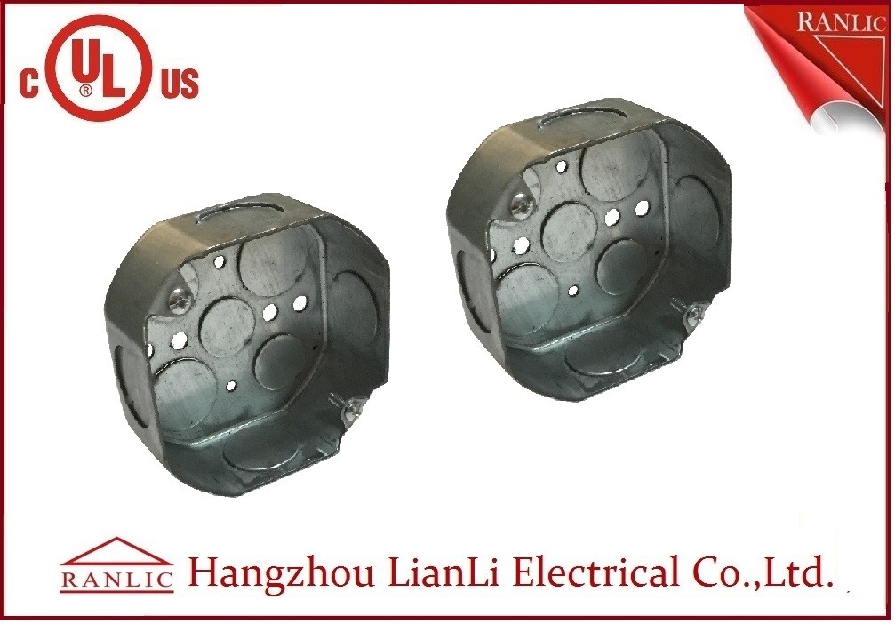 Electrical Outlet Box Octangular Steel Metal Conduit Box 4 inch * 4 Inch